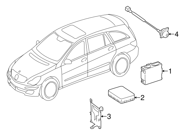 251-545-53-40 - Bracket 2011-2012 Mercedes-Benz R 350 | Mercedes-Benz ...