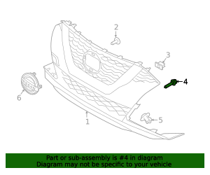 2016-2023 Nissan Maxima Grille Assembly Fastener 63849-3KA0A | Nissan ...