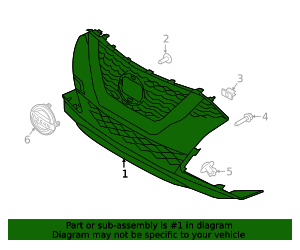 62310-9DJ0A - Grille Assembly - 2019-2023 Nissan Maxima | Nissan OEM ...