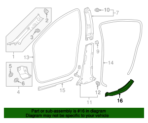 2012-2019 Toyota Prius C Scuff Plate 67917-52210-C0 | Toyota Parts Center