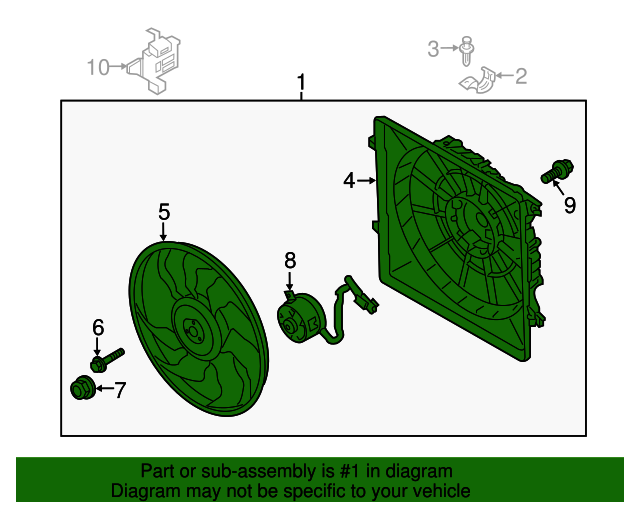25380-C6600 - Fan Assembly 2016-2020 Kia Sorento | Kia.Parts Store