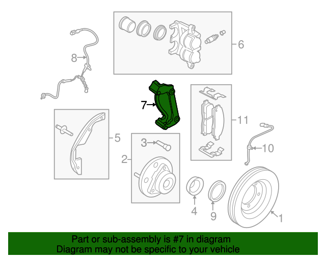 2002-2005 Ford Caliper Support 3L2Z-2027-AA | TascaParts.com