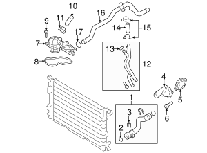 2008-2012 Audi Thermostat Unit 06E-121-111-M | OEM Parts Online