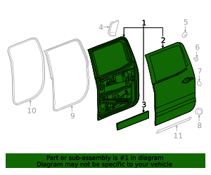 Driver Side Rear Side Door 85560303 GM | GMPartsDirect.com