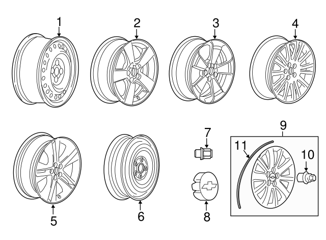 94560511 - OEM GM WHEEL GMPartsCenter.net | GM Parts Center