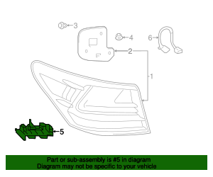 2013-2017 Lexus Tail Lamp Retainer 52563-50030 | OEM Parts Online