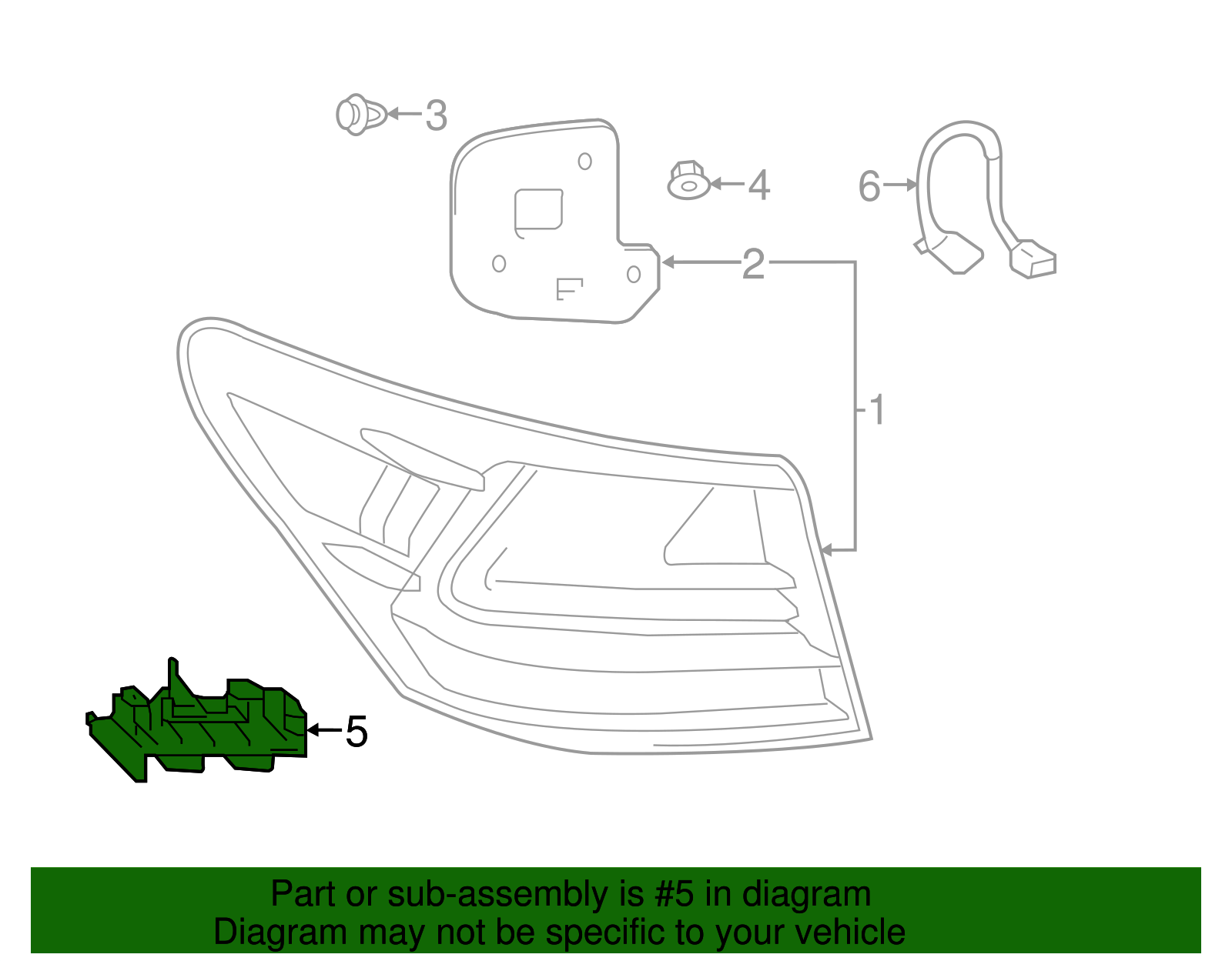 2013-2017 Lexus Tail Lamp Retainer 52563-50030 | OEM Parts Online