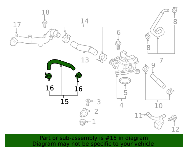 2019-2024 Subaru Radiator Coolant Hose 14472AA840 | OEM Subaru Parts Center
