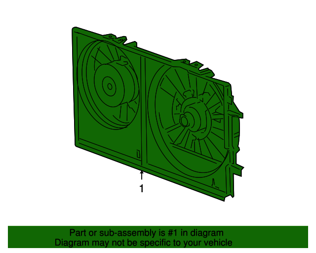 15788745 - Engine Cooling Fan Assembly with Shroud GM 2004-2012 GM ...