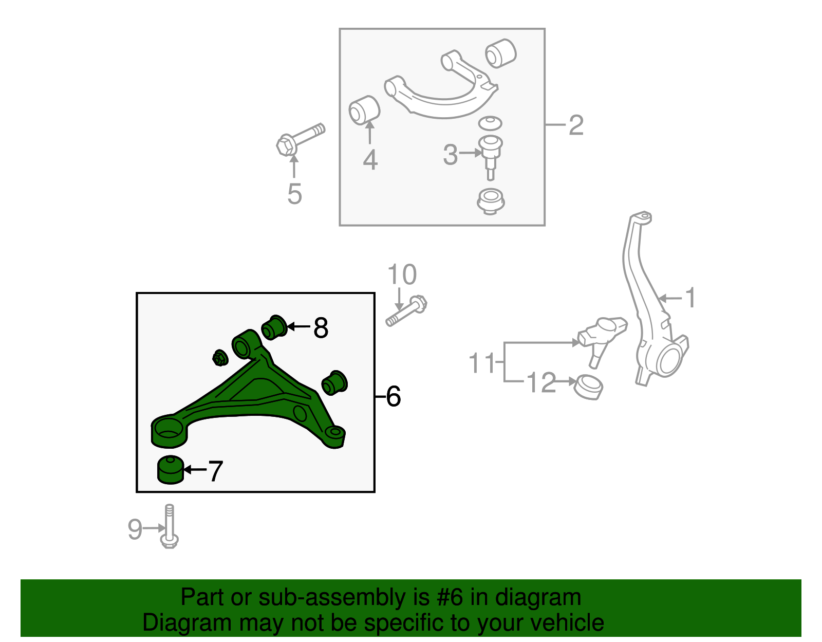 54500-3L000 - Lower Control Arm 2006-2011 Hyundai Azera | Group 1 Auto ...