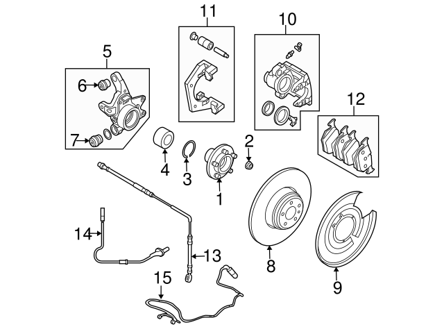 LR032894 - Disc Brake Caliper Bracket 2010-2012 Land Rover Range Rover ...