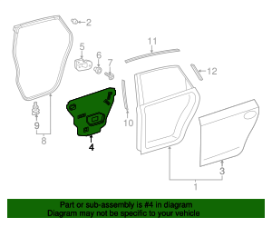 2012-2017 Toyota Prius V Door Water Deflector 67842-47090 | Toyota ...