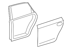 67003-47190 - Door Shell 2013-2017 Toyota Prius V | Longo Toyota Parts