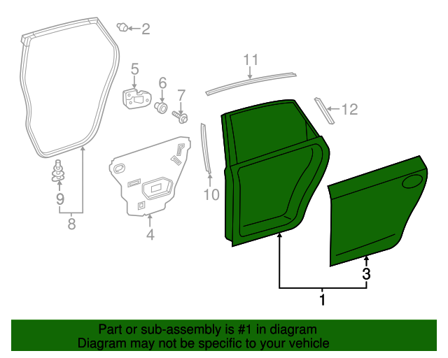 Toyota OEM Door Shell Part# 67004-47190 | OEM Vehicle Parts