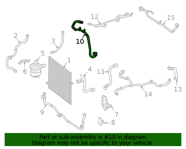 223-500-83-00 - Coolant Hose 2021-2024 Mercedes-Benz | Mercedes-Benz ...