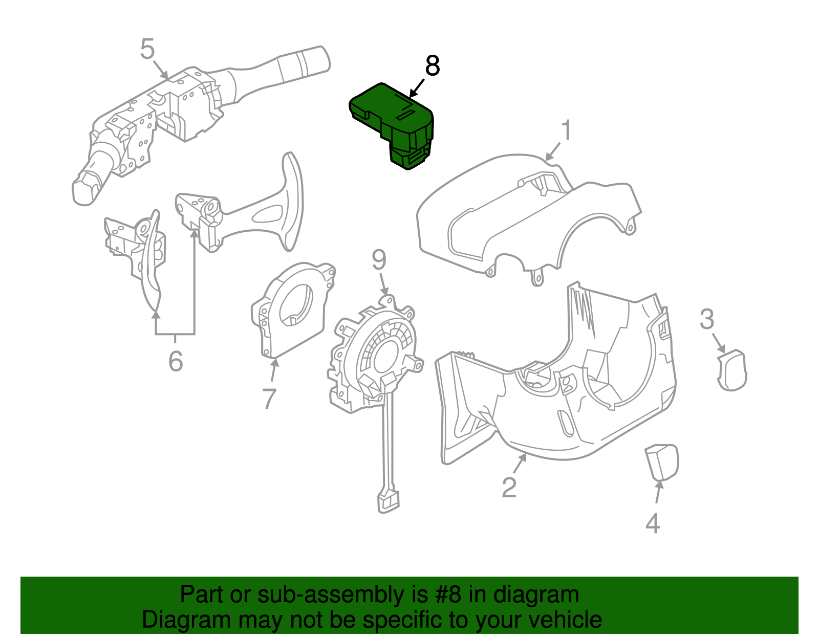 2009-2012 Nissan Ignition Lock Cylinder 48700-9N00B | OEM Parts Online