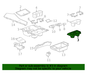 2021-2024 GM Rear Cup-Holder 84887776 GM | GMPartsDirect.com