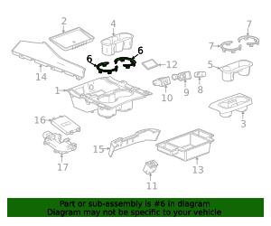2021-2023 GM Galvano Silver Front Floor Console Cup Holder Opening Trim ...