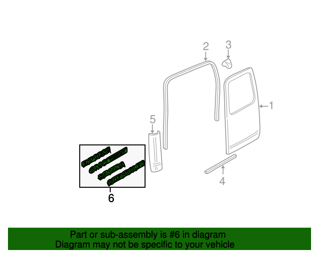 1996-2002 GM Rear Door Savana Name Plate 15769414 | GMPartsDirect.com