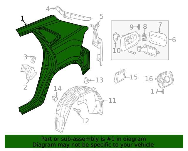 Volkswagen Quarter Panel 3CM-809-843 | Auto Parts