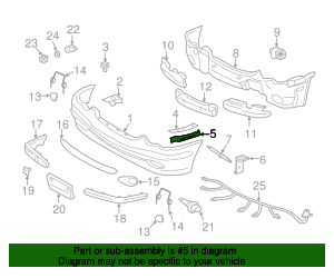 203-880-11-14 - Bumper Cover Bracket 2001-2009 Mercedes-Benz ...