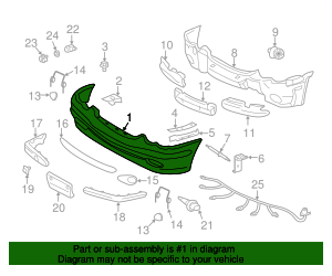 2001-2004 Mercedes-Benz Bumper Cover 203-885-13-25 | MB OEM Parts