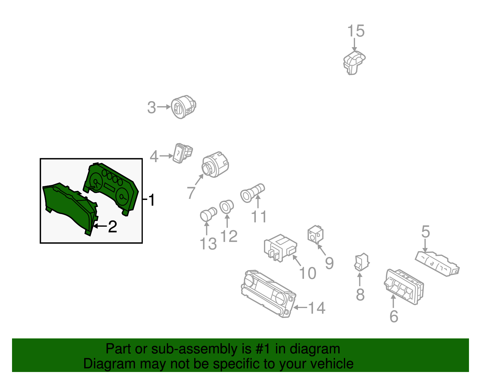 OEM Ford Instrument Cluster For 2016 Ford - Part No. FC3Z-10849-AD ...