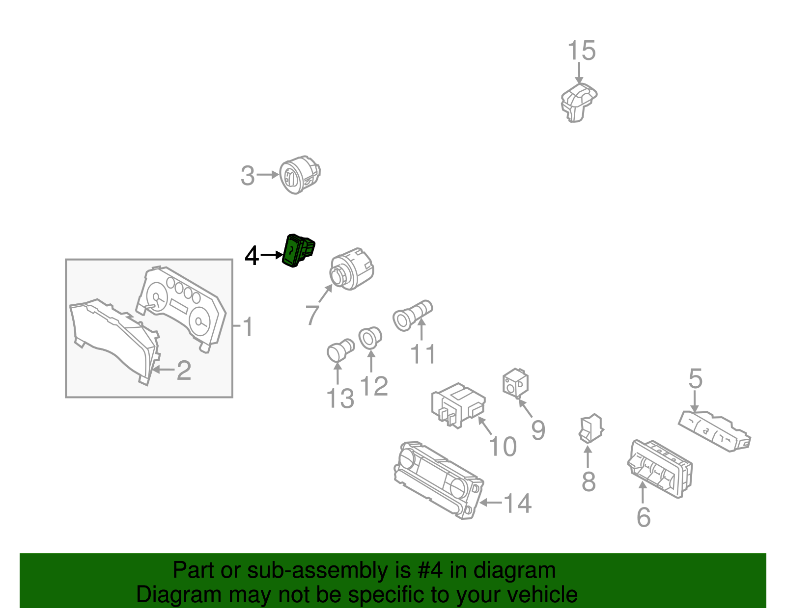 BC3Z-11691-AA - Instrument Light Rheostat 2011-2017 Ford | AutoNation Parts