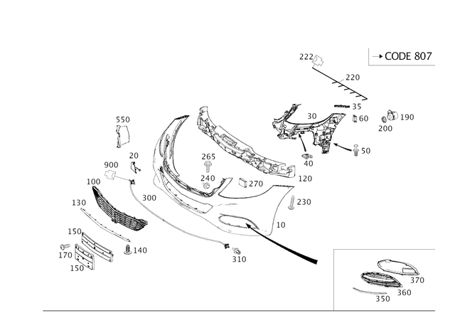 222-885-24-00 - Impact Absorber 2014-2020 Mercedes-Benz | Mercedes-Benz ...