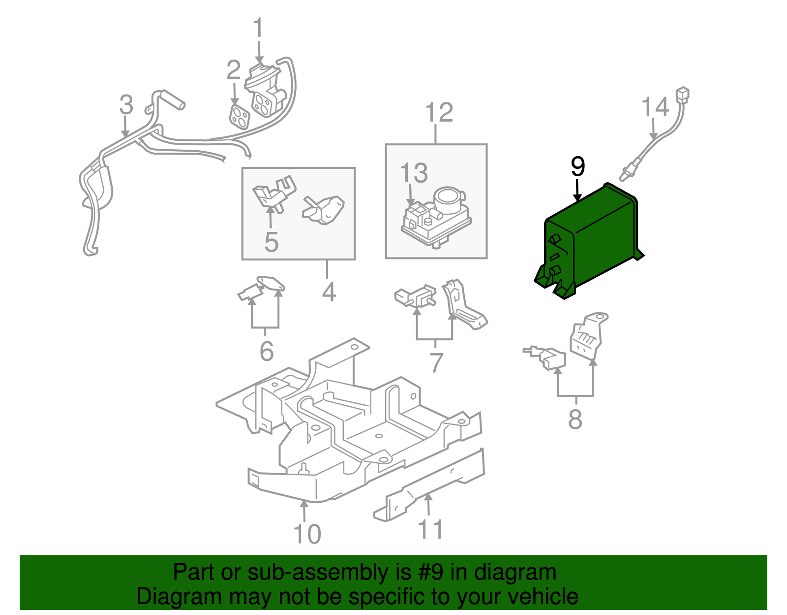1999-2006 Mitsubishi Vapor Canister MR386174 | Mitsubishi Parts Warehouse