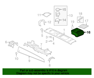 3D0-858-332 - Tray - 2004-2006 Volkswagen Phaeton | VW Direct Auto Parts