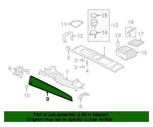 3D7-863-456-6C3 - Console Panel 2004-2006 Volkswagen Phaeton ...