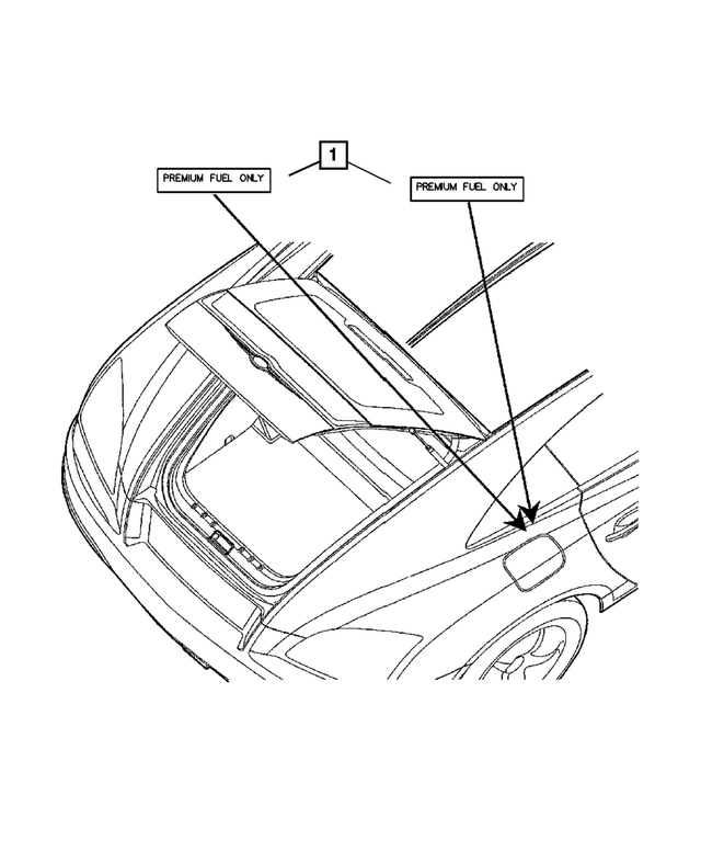 2004-2008 Chrysler Crossfire Fuel Label 5170473AA | Mopar eStore