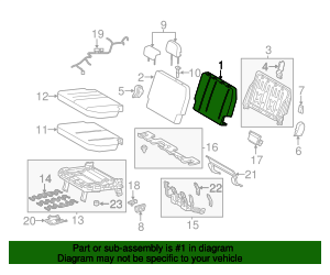 79285-08040 - Seat Back Pad - 2011-2020 Toyota Sienna | Nucar Toyota Parts