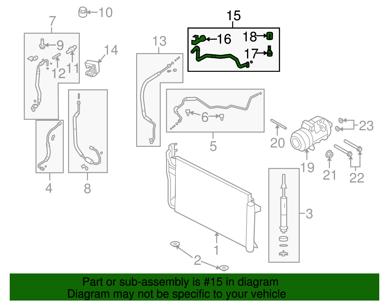 2007-2015 Ford Motorcraft™ A/C Refrigerant Suction Hose YF-37249 | OEM ...