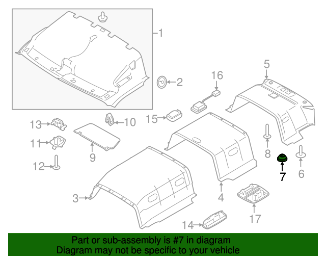 Rear Headliner Plug - Ford (-W702953-SS34X) | TascaParts.com