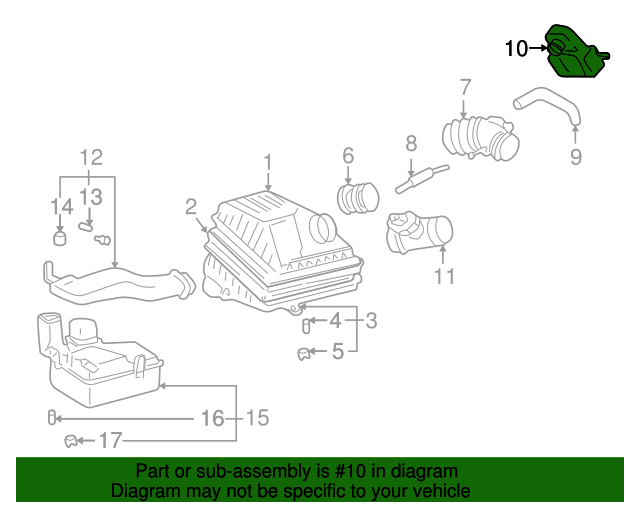 28191-38001 - Engine Air Intake Resonator 2001-2006 Kia Optima | Kia ...