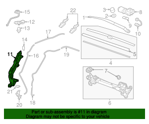 2012 Honda CR-V Washer Reservoir 76841-T0A-A01 | Genuine Honda Parts