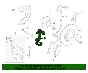 2010-2013 Audi Caliper Mount 1K0-615-125-D | Audi USA Parts