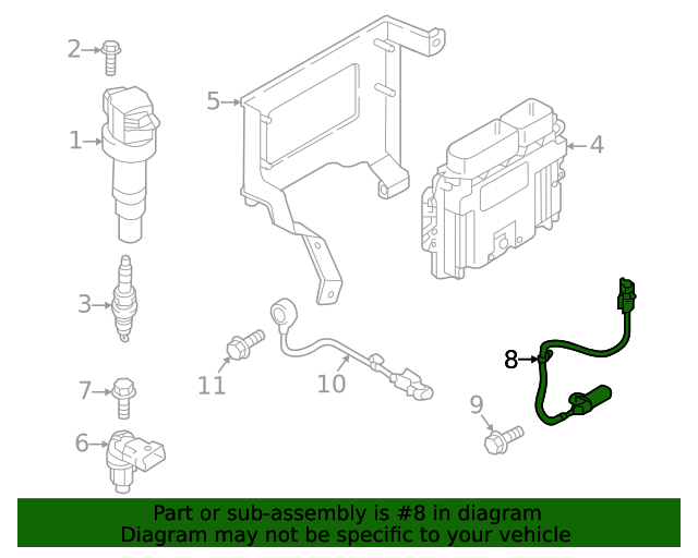 39180-2M612 - Engine Crankshaft Position Sensor - 2020-2024 Hyundai ...