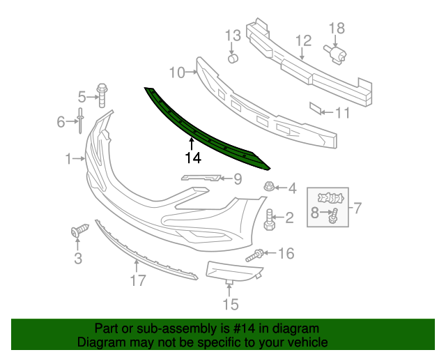 Hyundai - 86561-3S000 - Lower Grille - 2011-2013 Hyundai Sonata | OEM ...