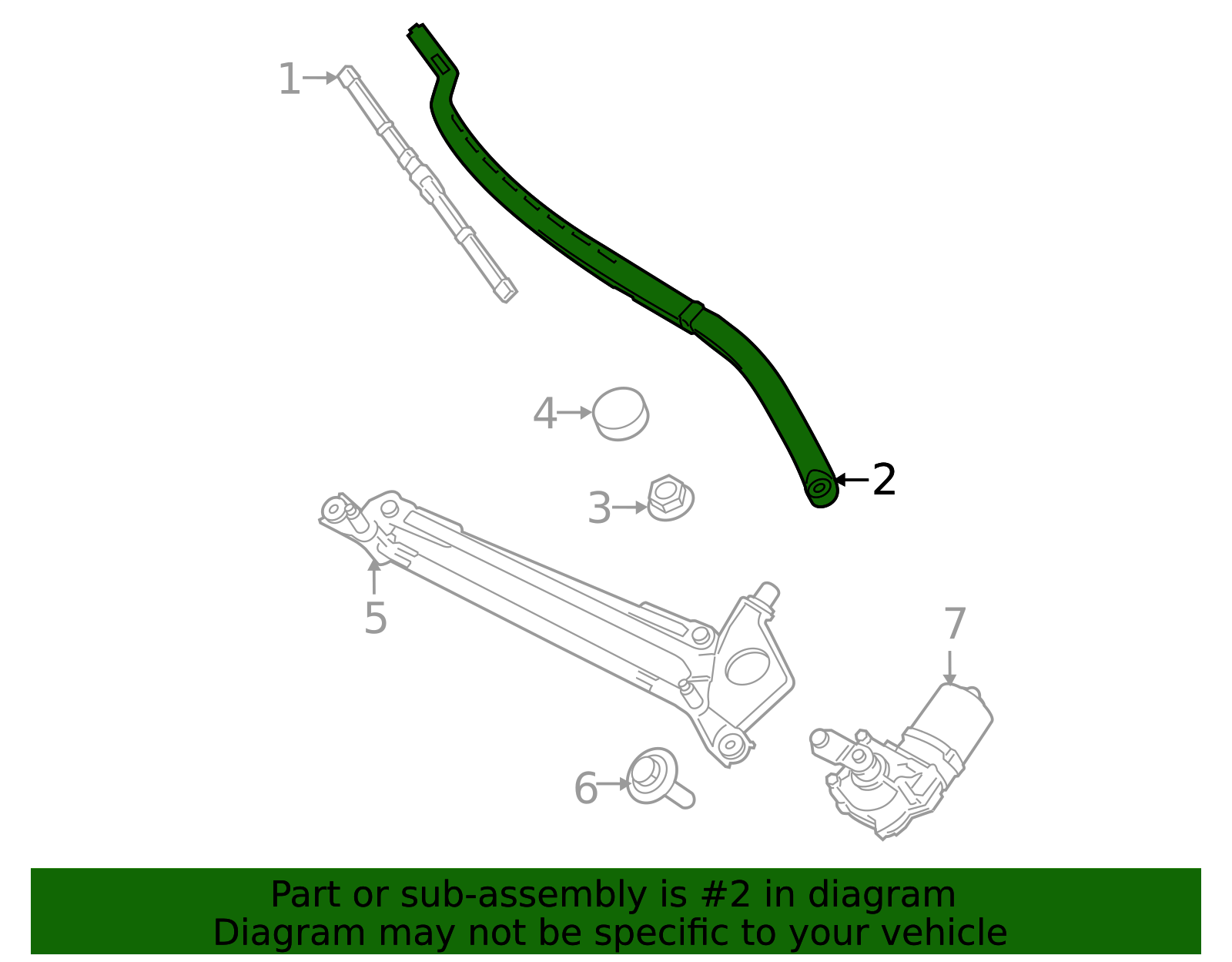 LJ7Z-17527-A - High-Quality Windshield Wiper Arm for 2020-2025 Lincoln ...
