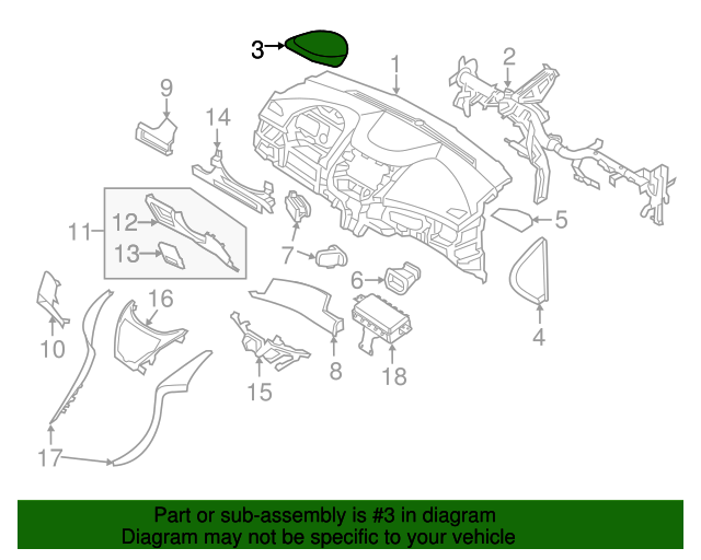84830-3Y000-RY - Instrument Cluster Visor 2011-2016 Hyundai ...