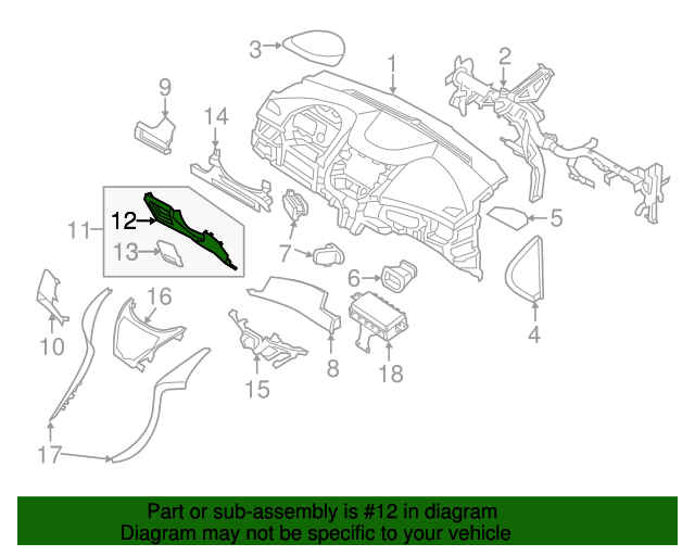 2011-2013 Hyundai Lower Column Cover 84751-3Y000-YDA | OEM Parts Online