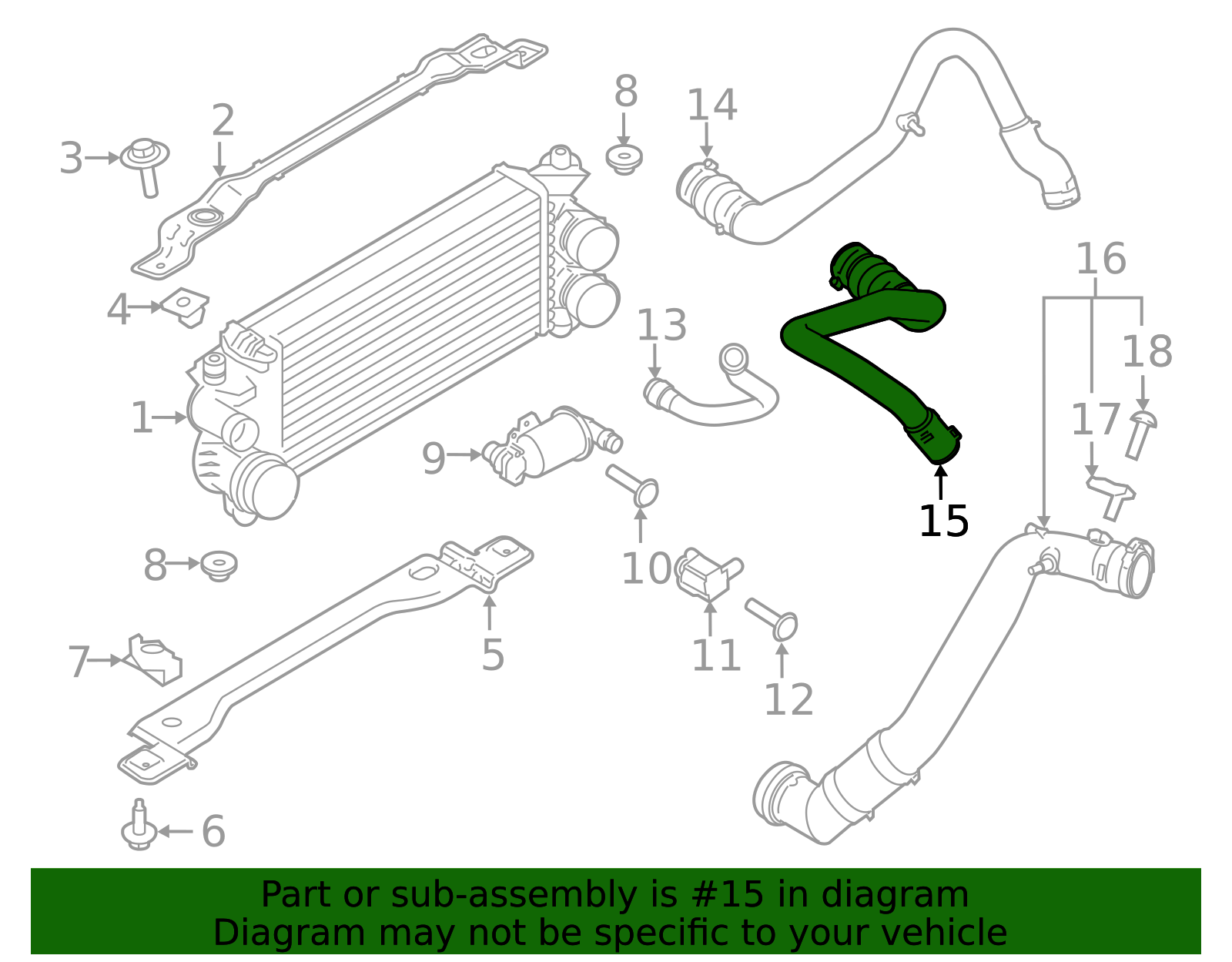 JL3Z-6C646-C - High-Quality Lower Hose for 2018-2020 Ford F-150 ...