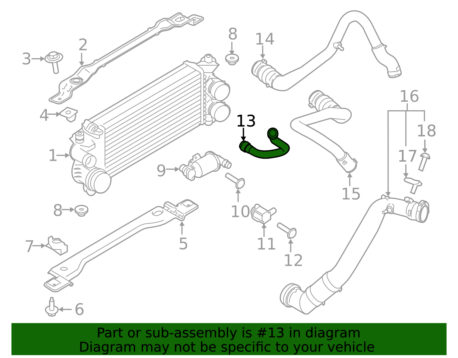 FL3Z-9J478-B - Air Hose 2015-2020 Ford F-150 | Big 3 Auto Parts
