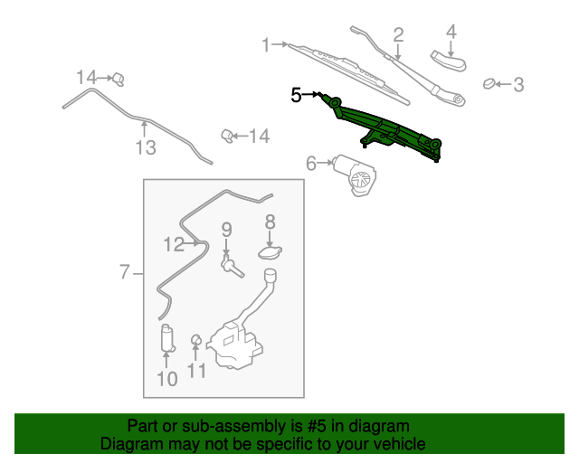 2008-2012 Ford Wiper Transmission 8G1Z-17566-A | Varsity Ford