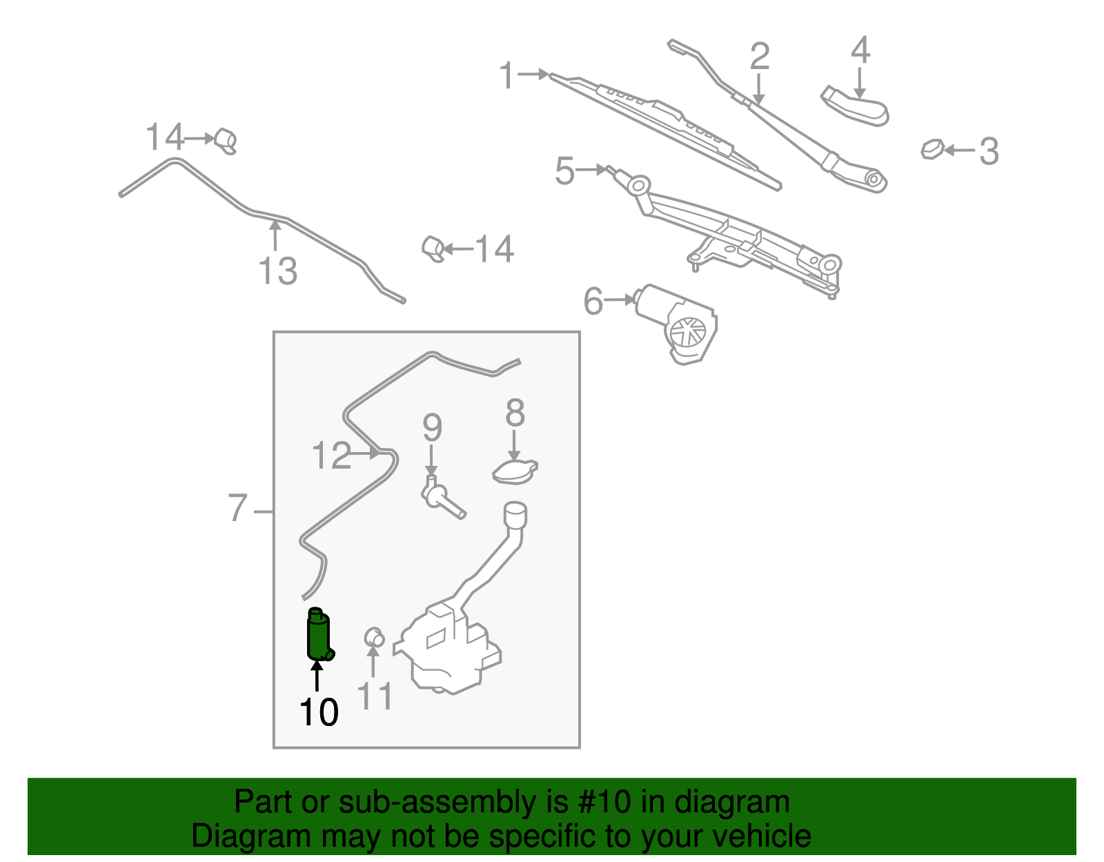 2008-2019 Ford Washer Pump BE8Z-17664-A | OEM Parts Online