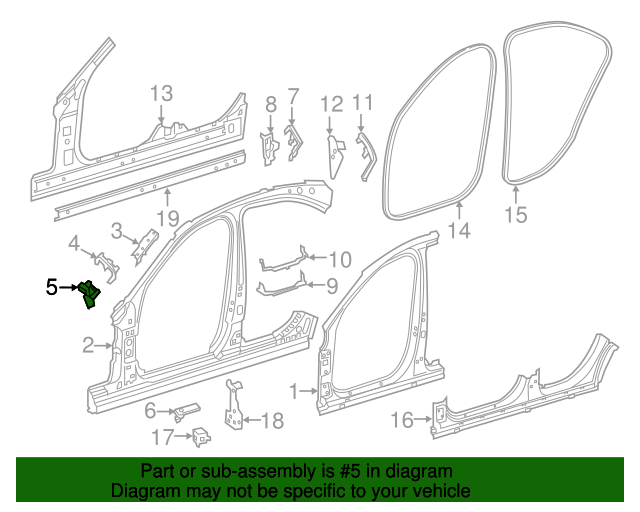 2015-2021 Mercedes-Benz Aperture Reinforced Insulation 205-680-08-25 ...