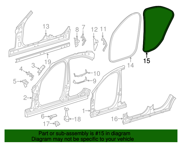 2015-2021 Mercedes-Benz Door Seal 205-697-01-51-9G44 | AutoNationParts.com